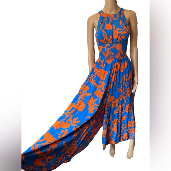 Abel The Label | Dresses | Abel The Label Blue Orange Boho Hippie ...